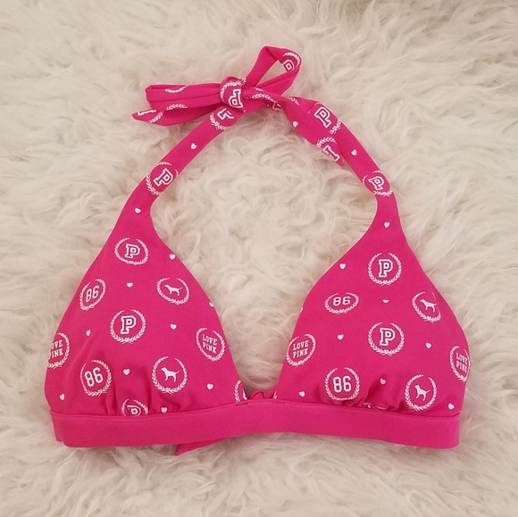 PINK Victoria's Secret | Swim | Rare Victorias Secret Pink Logo Bikini ...